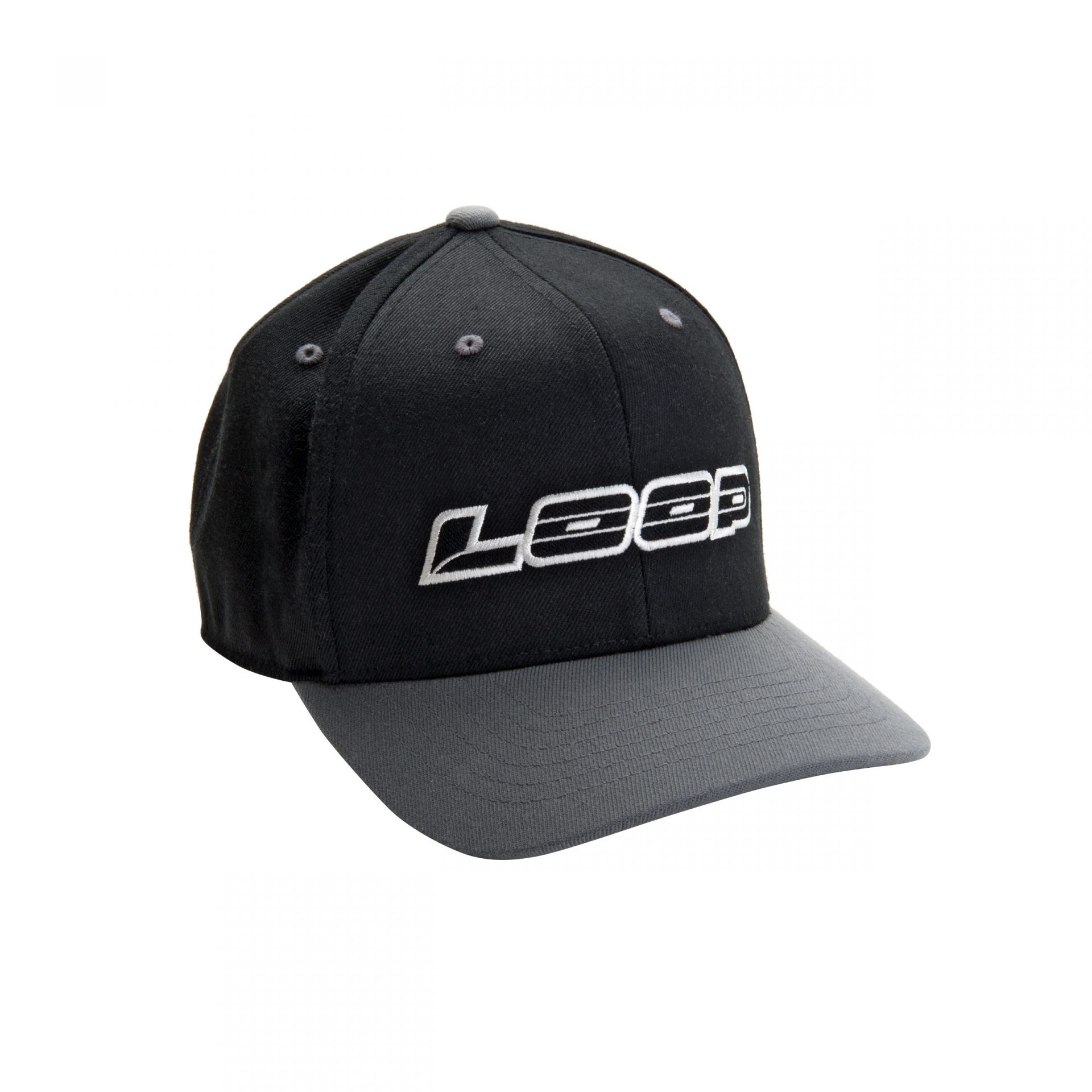 Loop Classic Snapback Cap, Black/Grey - LOOP Tackle
